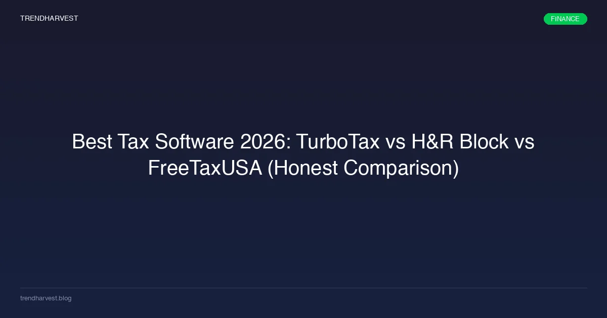 Best Tax Software 2026: TurboTax vs H&R Block vs FreeTaxUSA (Honest ...